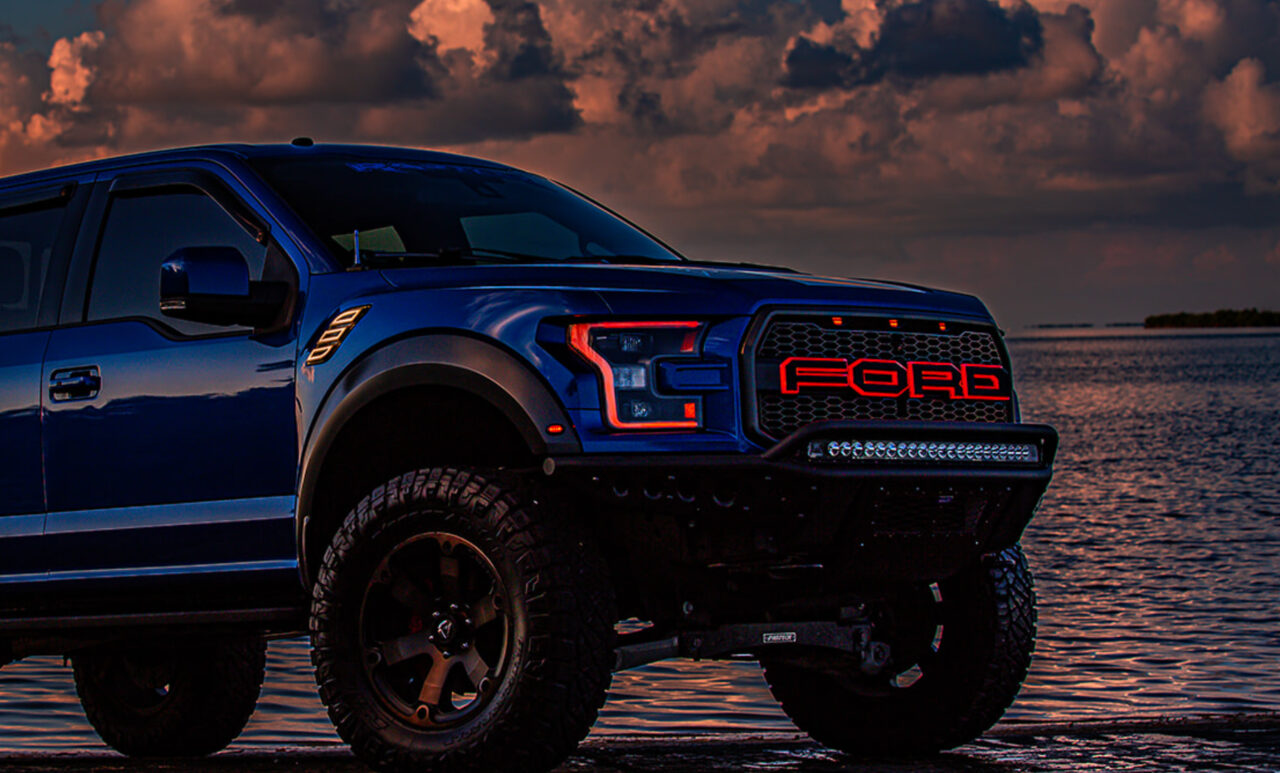 Get Lit Up | Backlit Grill Letters | Custom back lit lettering for F150 ...